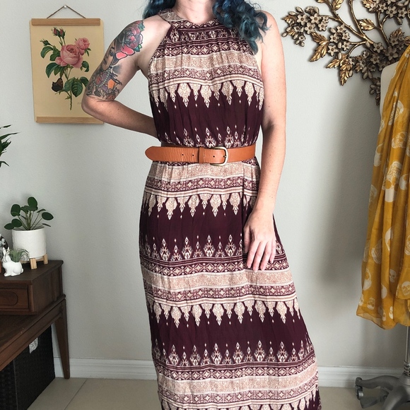 EARTHBOUND | Dresses | Earthbound Trading Co Earthtone Boho Maxi Dress ...